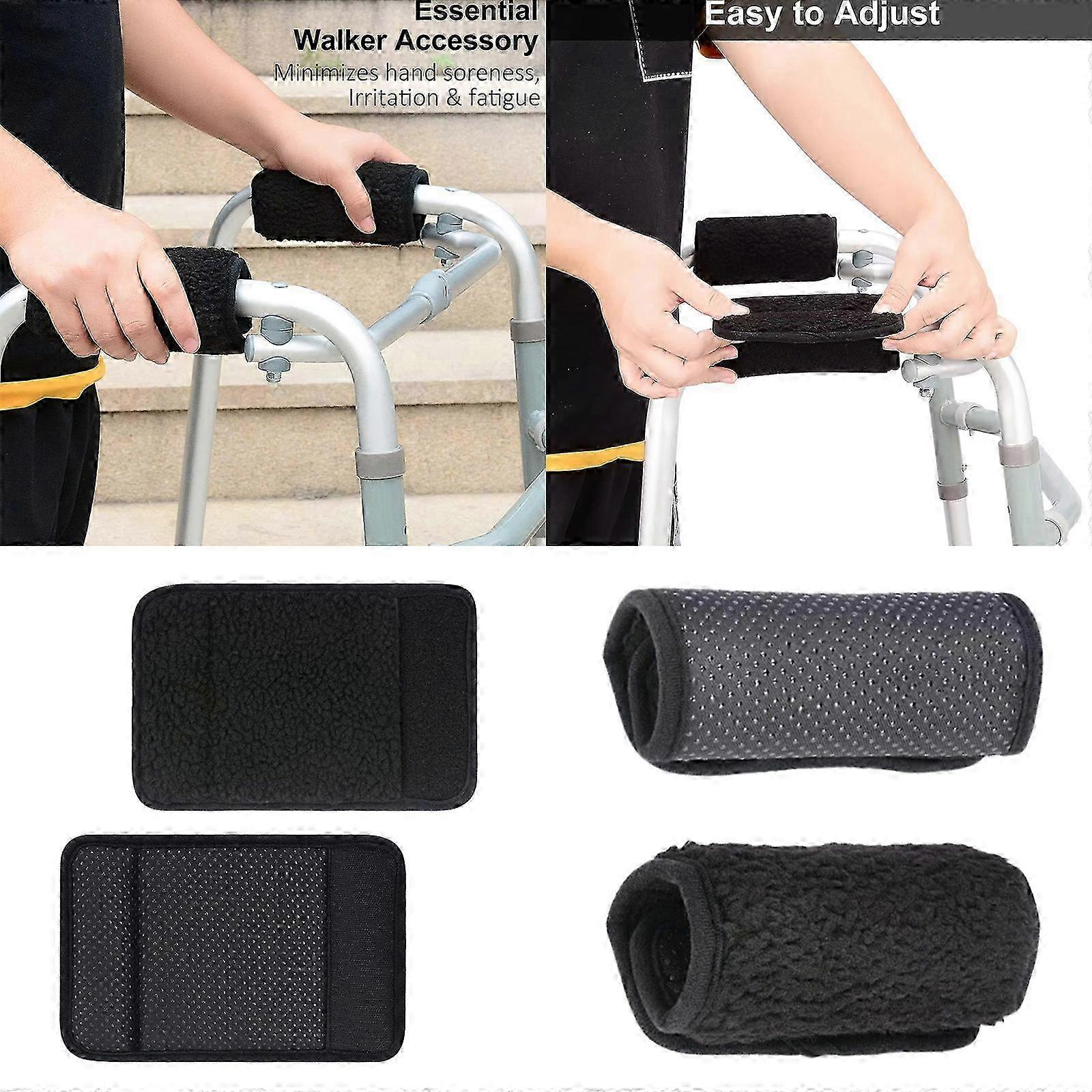 2 Pack Walker Hand Grips Cover,Walker Cushion Hand Grips for Rolling ...