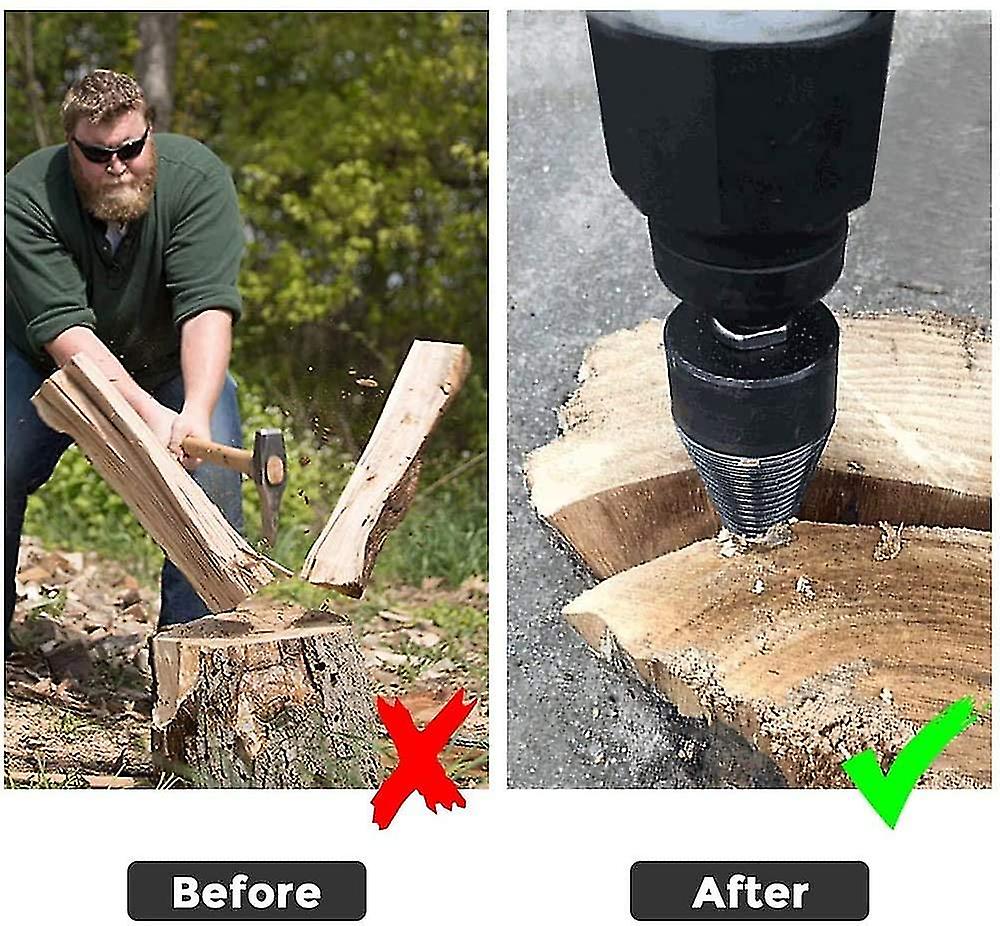 Firewood Log Splitter Drill Bit,removable Electric Drills Screw Cone ...