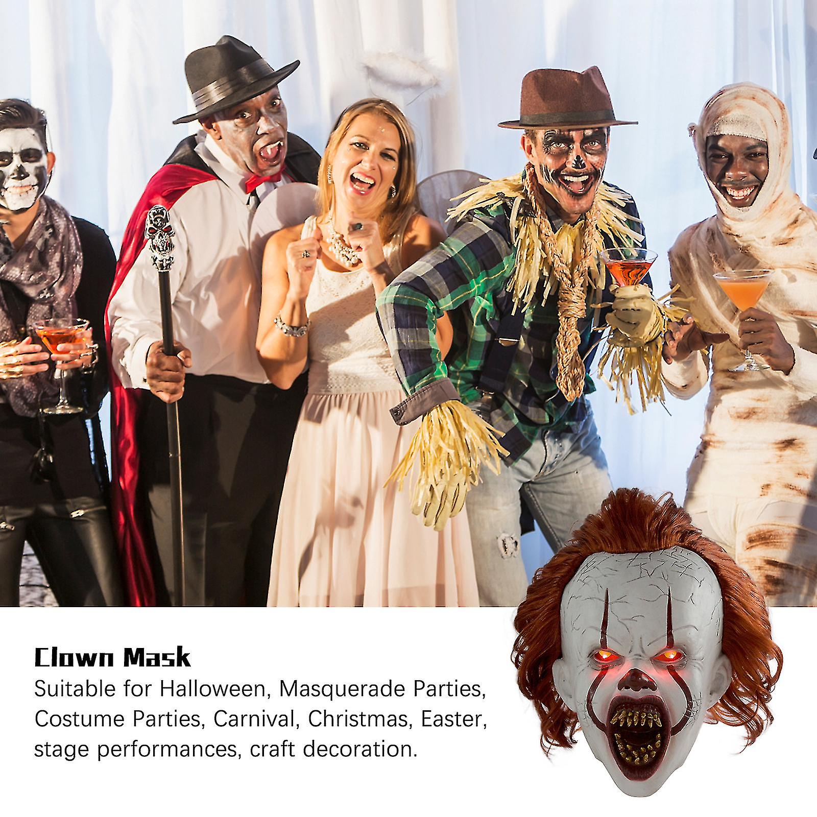 Scary It Pennywise Creepy Clown Mask Clown Mask For Cosplay Decoration ...