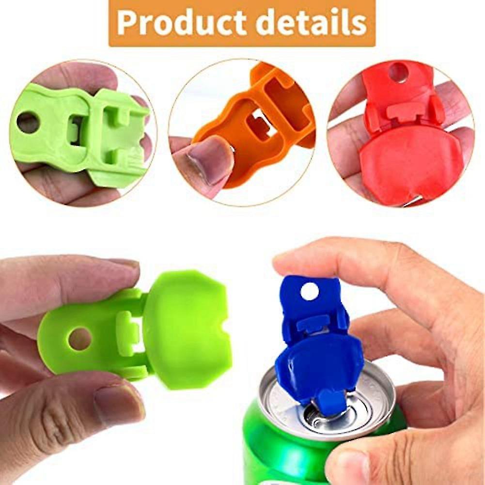 6 Pieces Color Manual Easy Can Opener, Premium Plastic Shields Tab ...