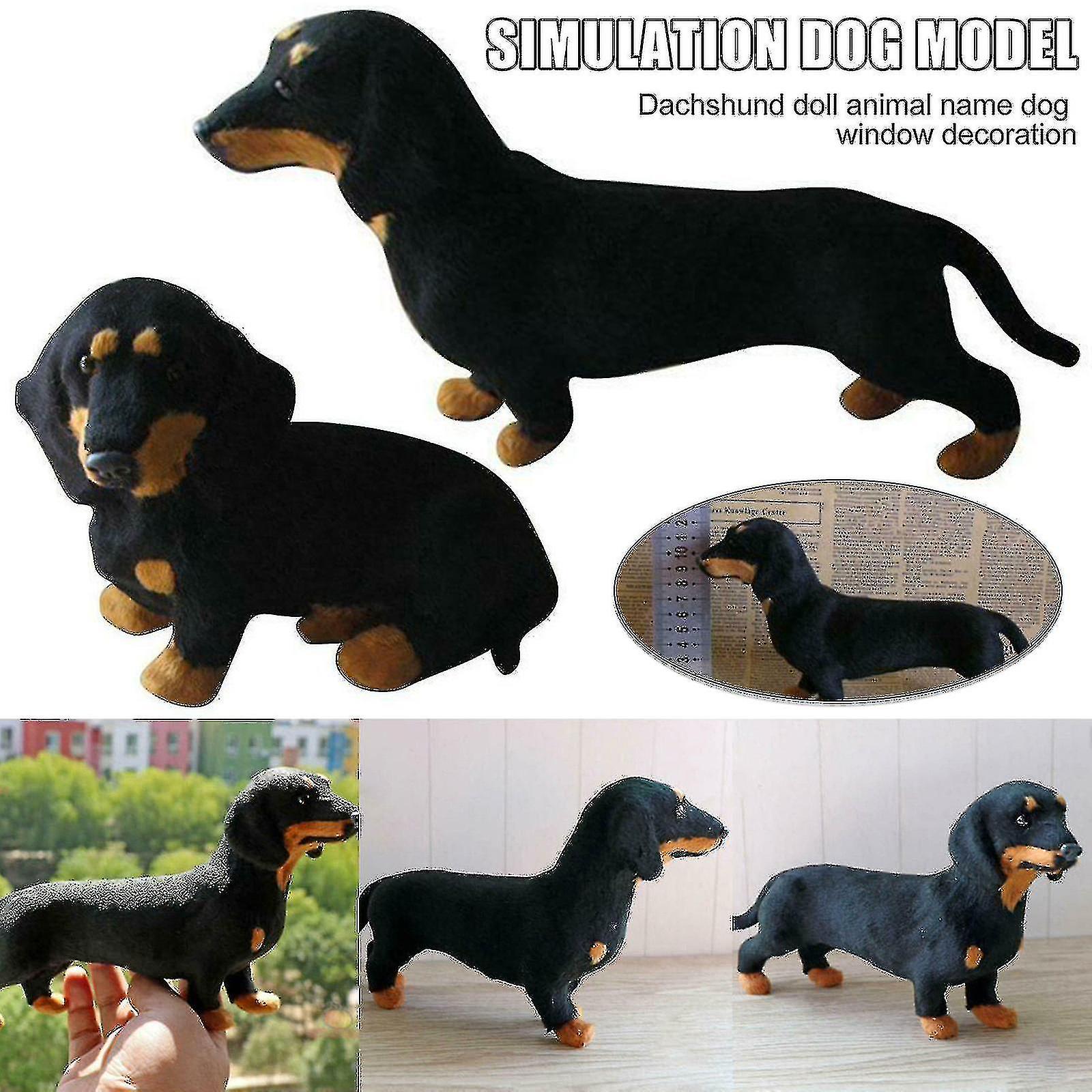 Realistic Dog Shape Toy Dachshund Stuffed Animal Plush Doll Gift For ...
