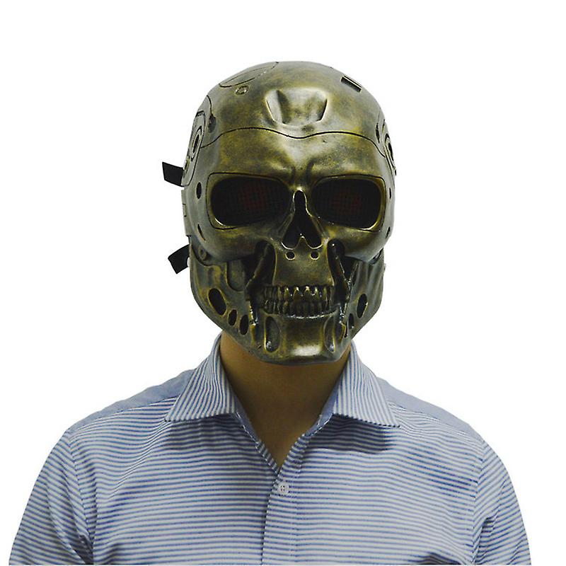 Halloween Classic Cosplay Props Terminator T800 Robot Mask Horror Skull ...