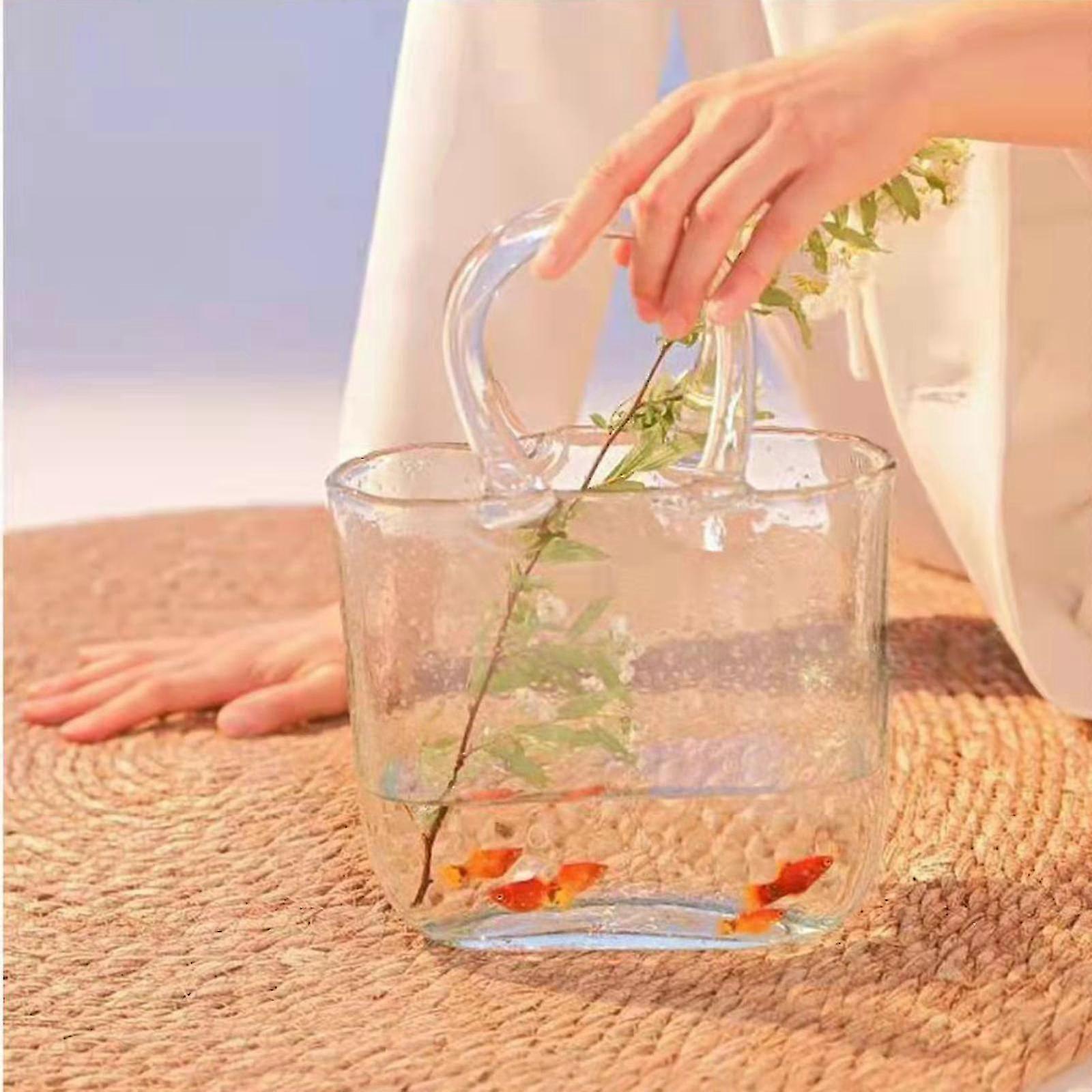 Clear Bag Glass Vases With Purse Design,clear Glass Vases With And ...