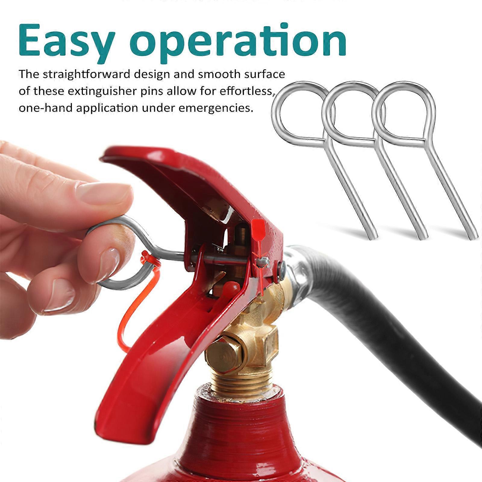 15 Sets Fire Extinguisher Pins Replacement Lock Pins Metal Pull Pins Fire Extinguisher ...