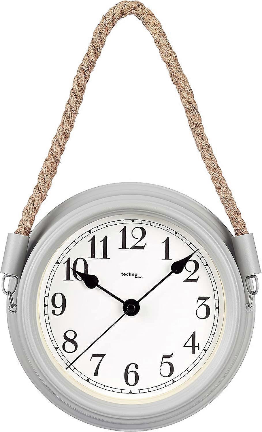 Tin Clock, Decorative Wall Clock, Nostalgia, Maritime, With Cord, Grey ...