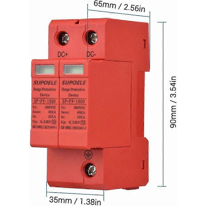 Surge Protection Device DC 1000V Surge Protector 40KA Photovoltaic PV ...