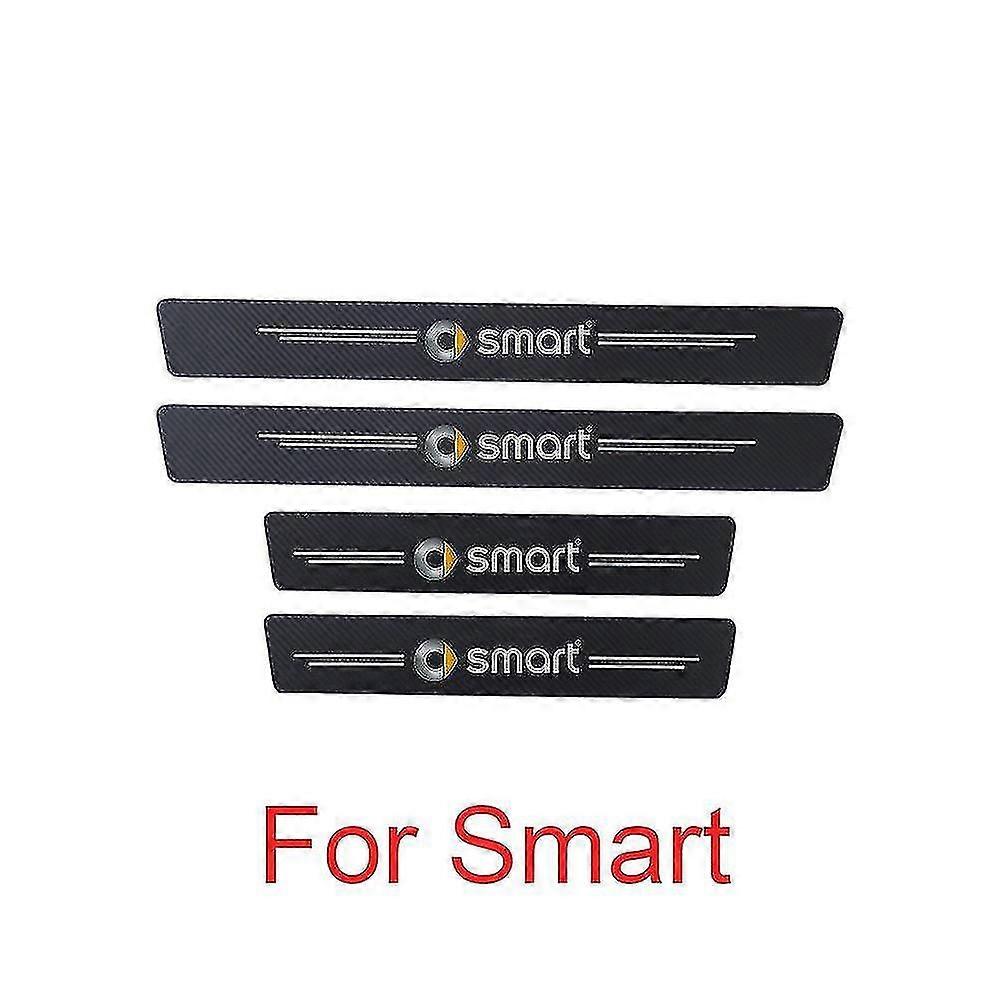 4pcs Car Threshold Stickers Door Carbon Fiber Sill Protector Film Decal ...
