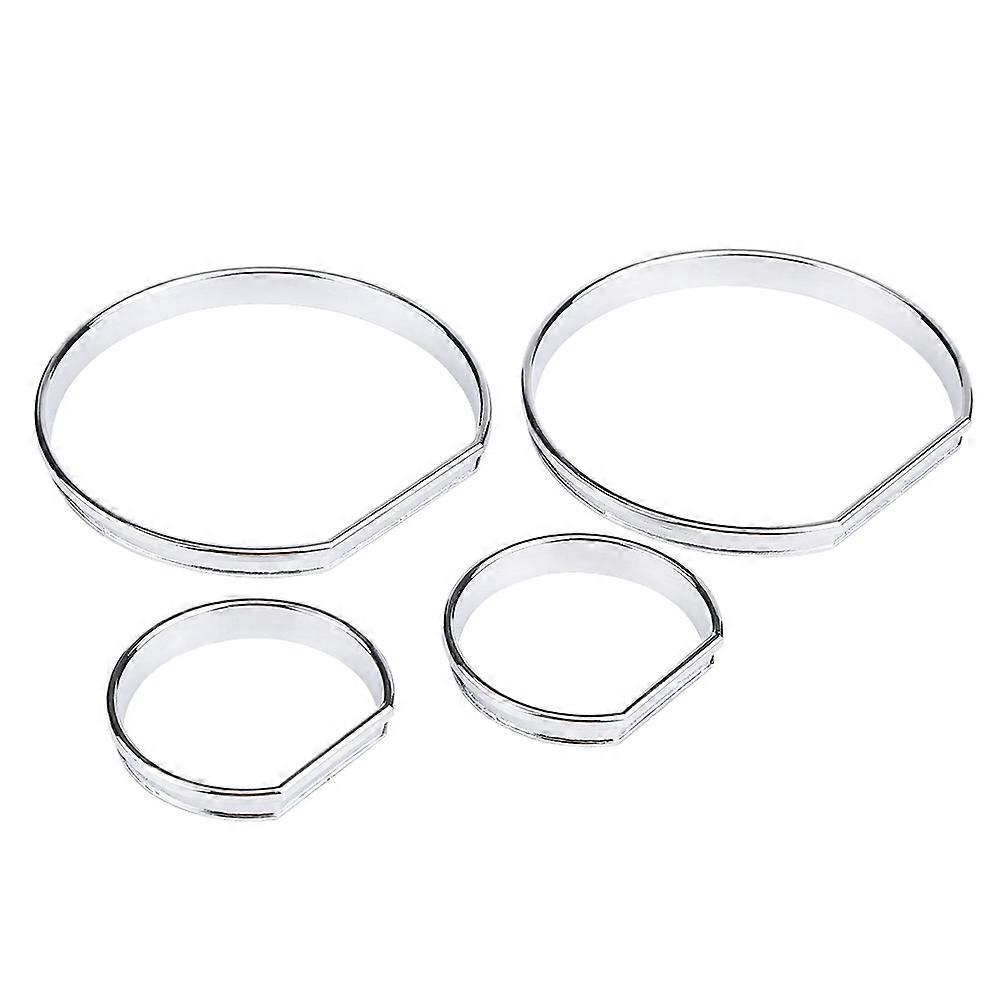 4pcs Car Front Dashboard Speedometer Gauge Decoration Frame Dial Rings ...