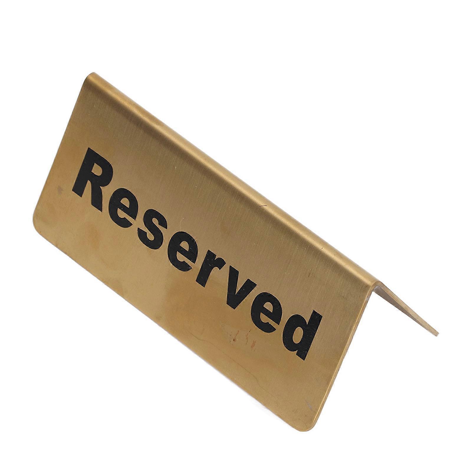 Metal Table Top Sign Strong Stainless Steel Double Sided Space Saving ...
