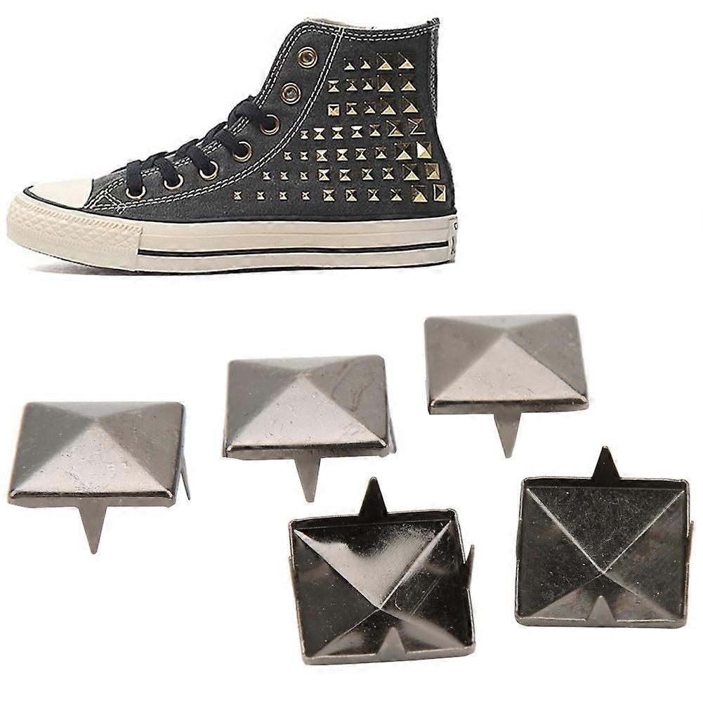 100pcs Square Pyramid Punk Rivets 4 Claw Metal Studs for Bracelets ...