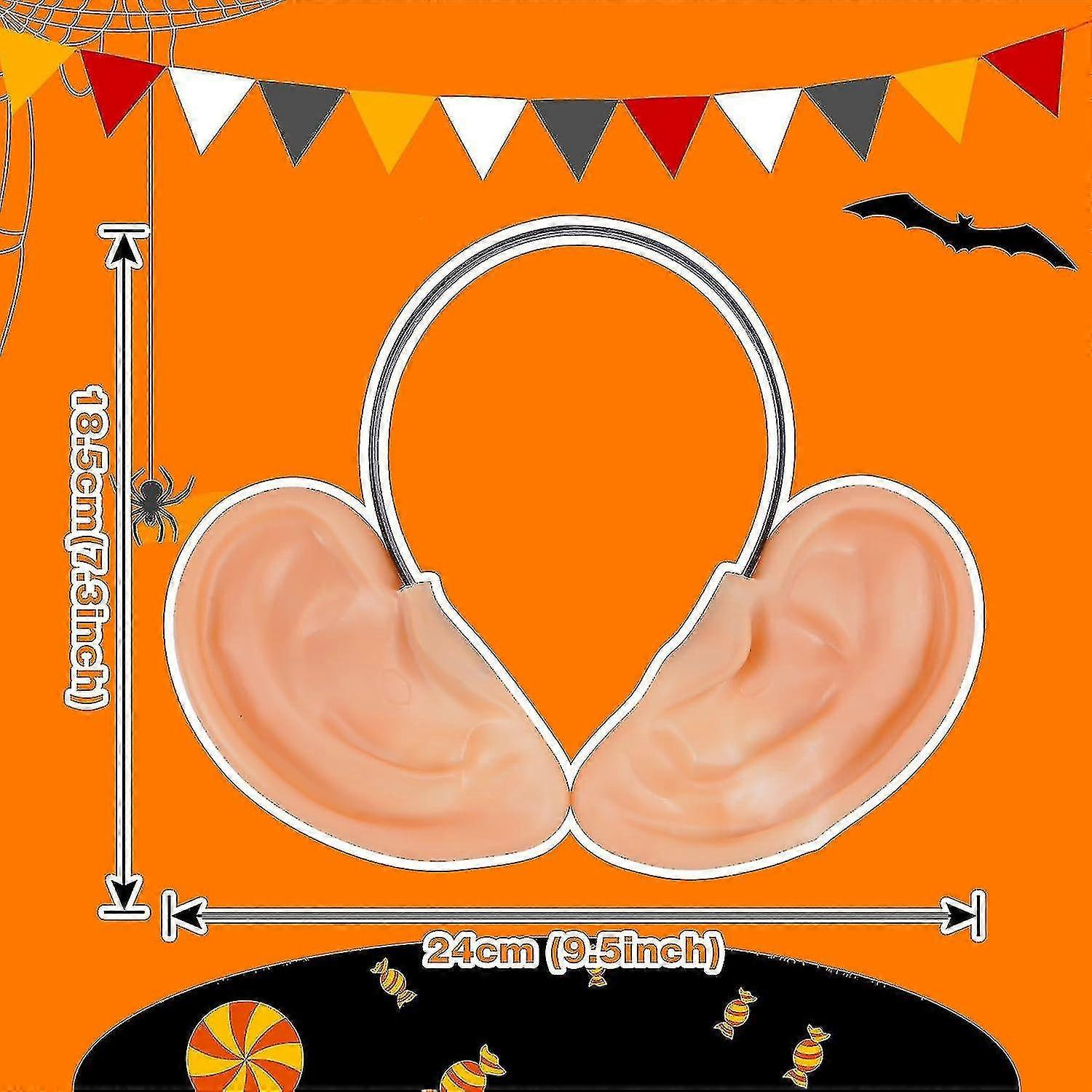 2 Pcs Oversized Jumbo Fake Ears Pig Giant Ears Headband Costume ...