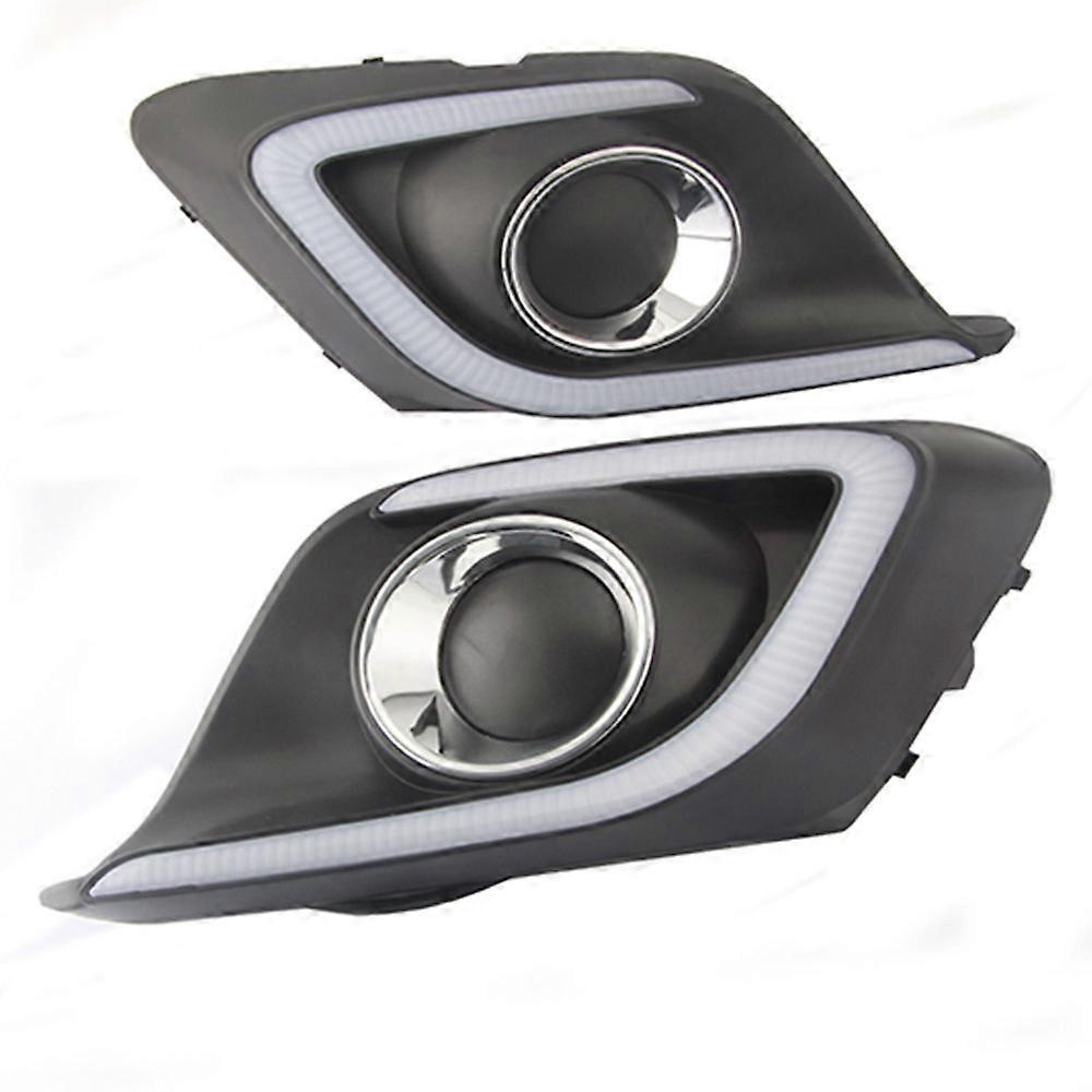2Pcs DRL For Mazda 3 Mazda3 Axela 2014 2015 2016 LED Daytime Running Lights Daylight Fog lamp ...