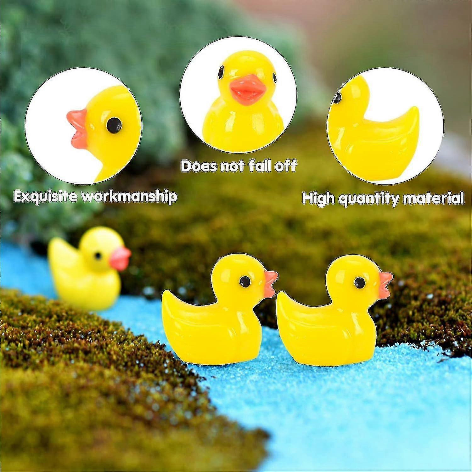 100 Ducks Mini Animal Figures, Tiny Ducks Resin Ducks Miniature, Mini ...