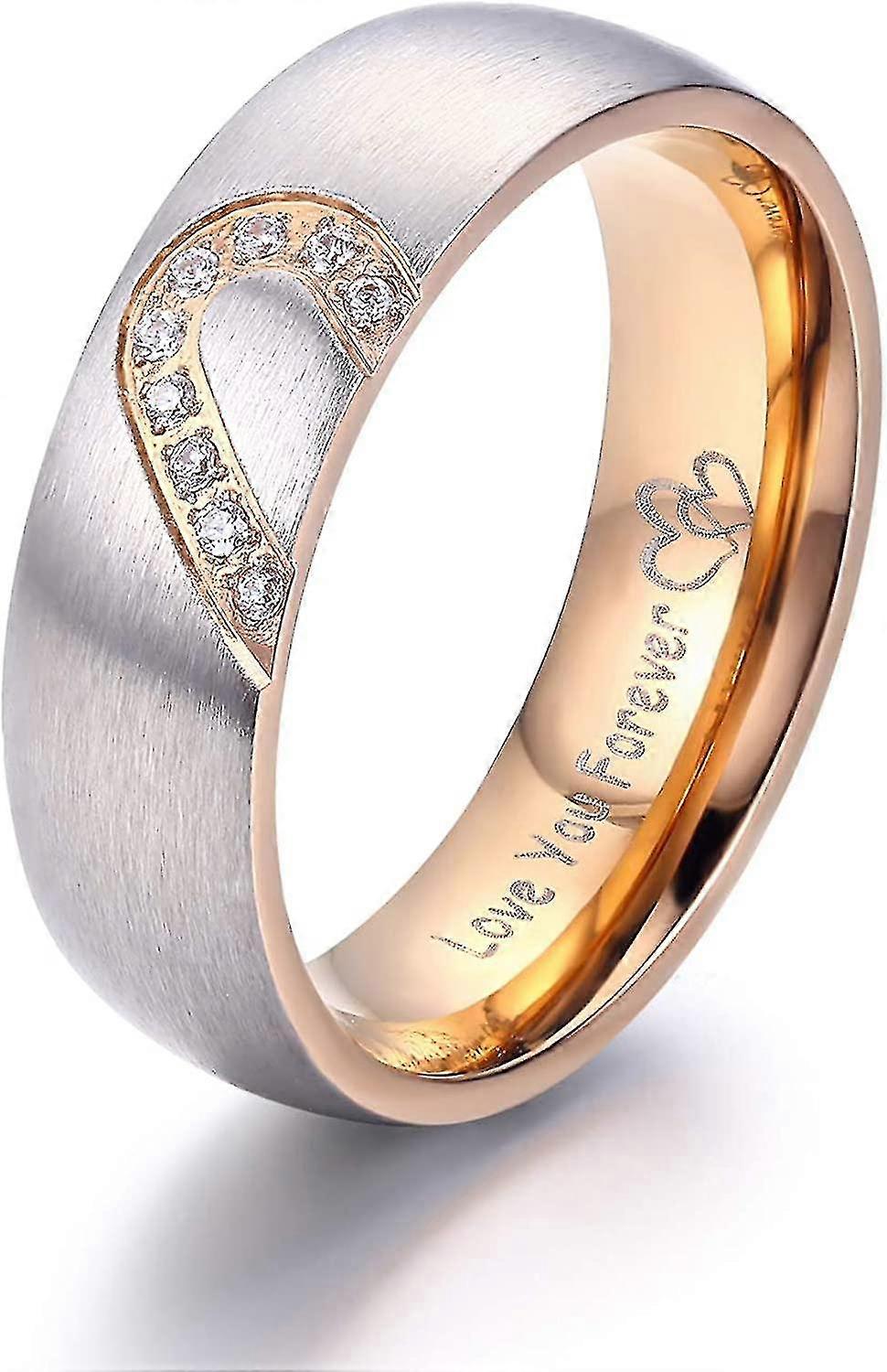 Matching Promise Rings For Couples Love You Forever Wedding Bands Sets ...