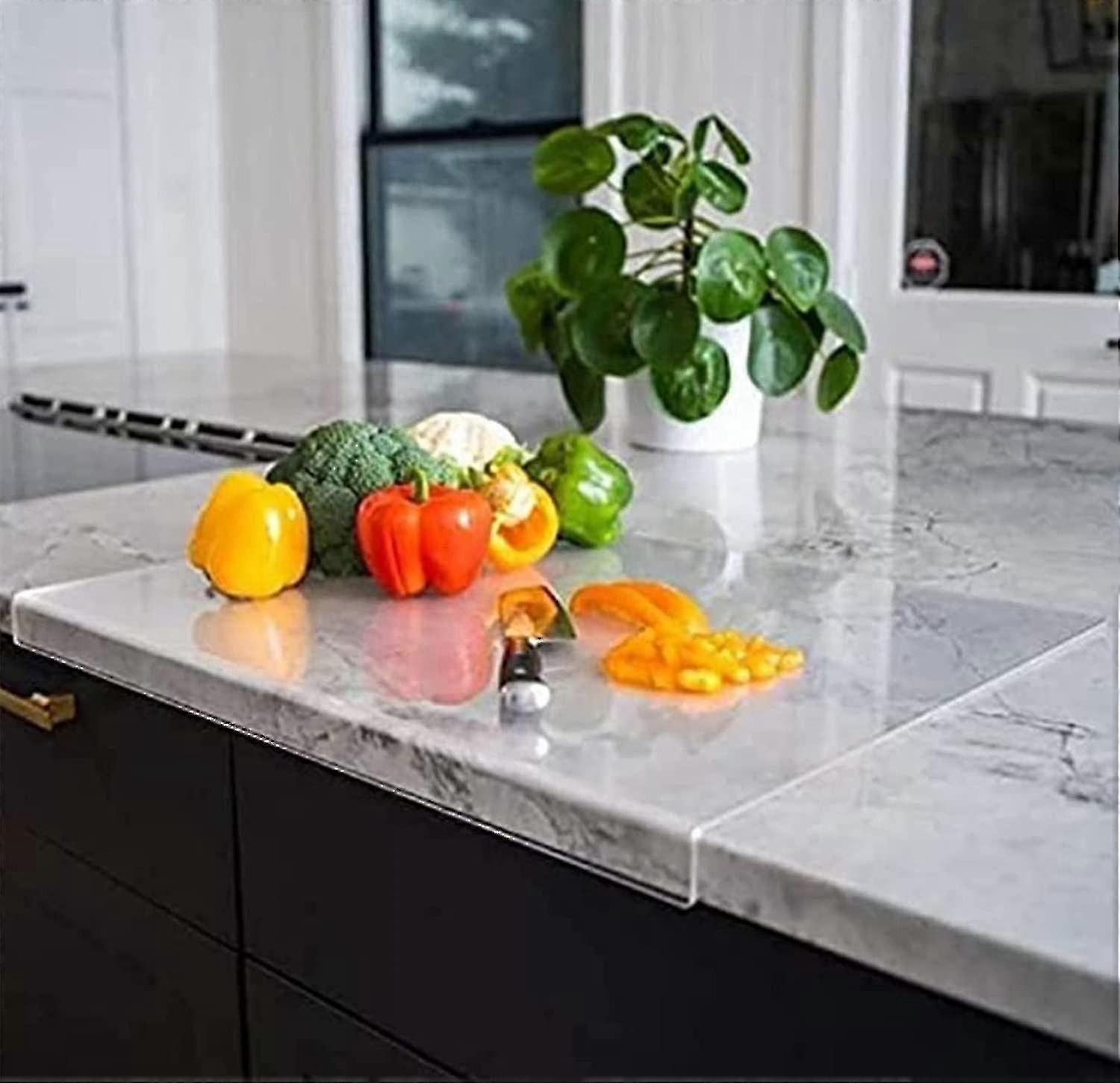 Kitchen Countertop With Acrylic Cutting Board, Countertop With ...