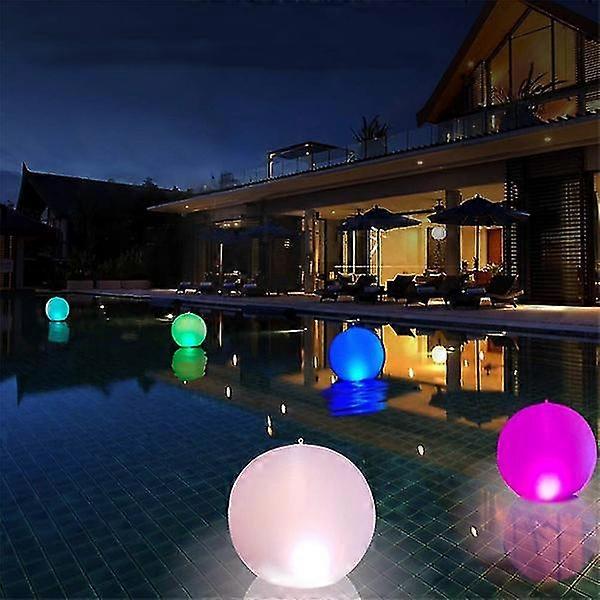 ZK-Pool Toys 40cm Led Glowing Beach Ball With 16 Colors Light For Party ...