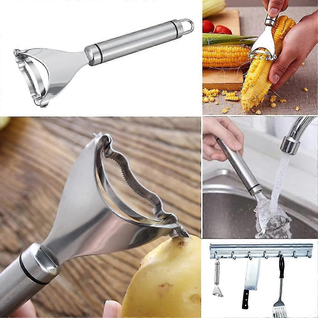 Corn Peeler, Corn Cob Peeling Tool, Stainless Steel Corn Thresher ...