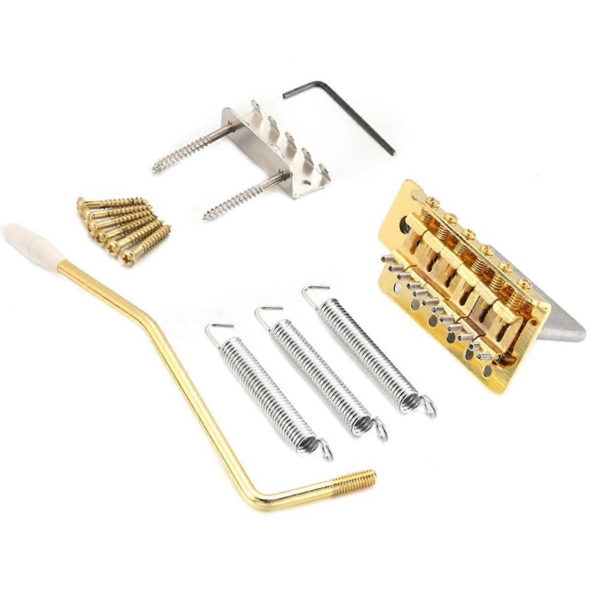 52.5mm Vintage Electric Guitar Single Rocker Bridge Tremolo System Tailpiece Bridge ST, Gold ...
