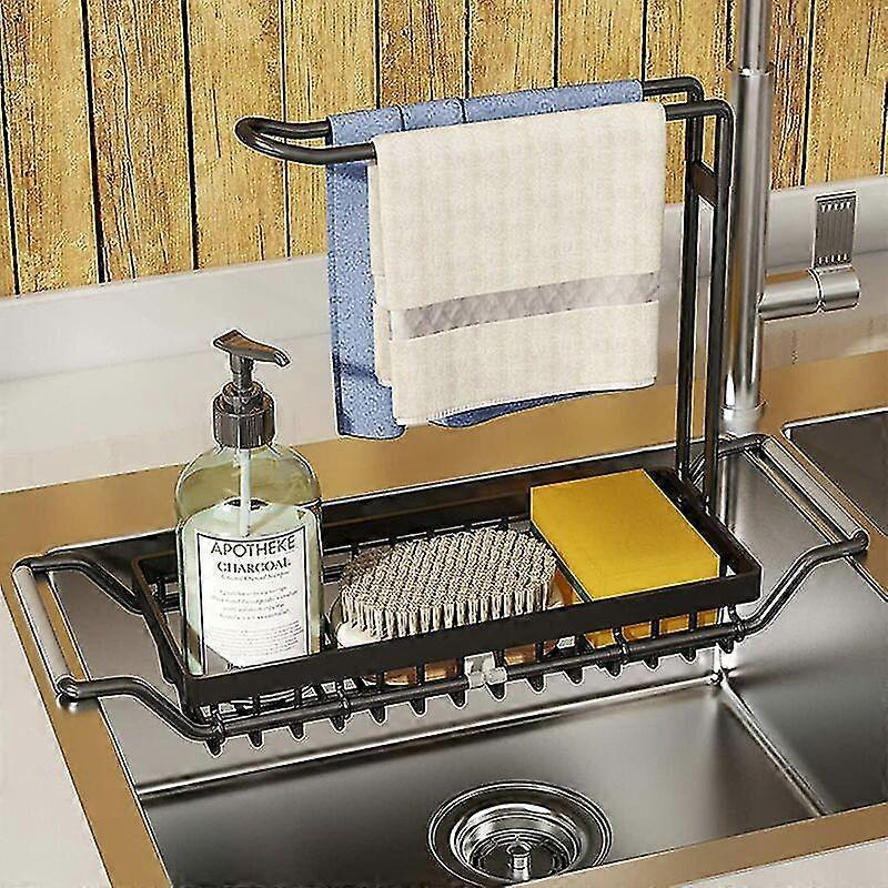 Kitchen Organizer, Sink Sponge Holder Kitchen Rack Stainless Steel Sink ...