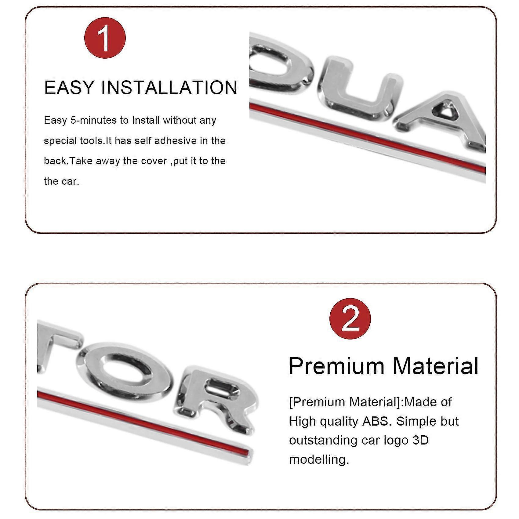 3D Dual Motor Decals Car Rear Trunk Emblem Sticker Badge Decals for ...