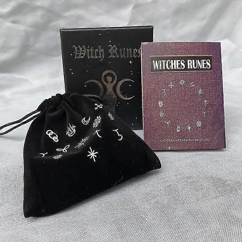 Wood Runes Stone Set Witches Rune Set 14 Pcs Engraved Rune Symbol For ...