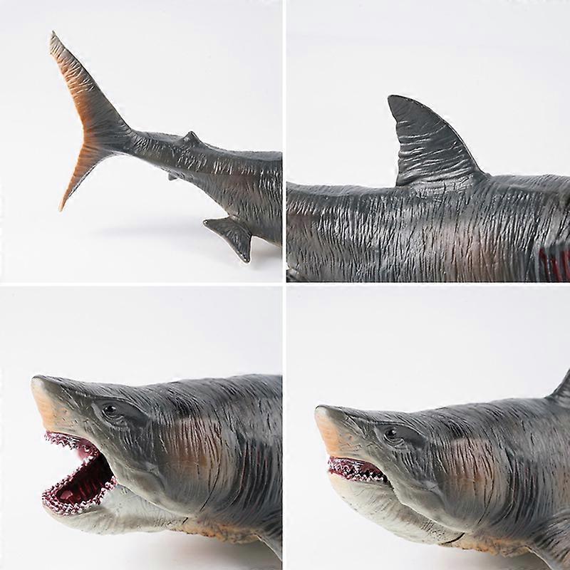 Large Dinosaurs Figures Mosasaurus Megalodon Shark Realistic Model ...