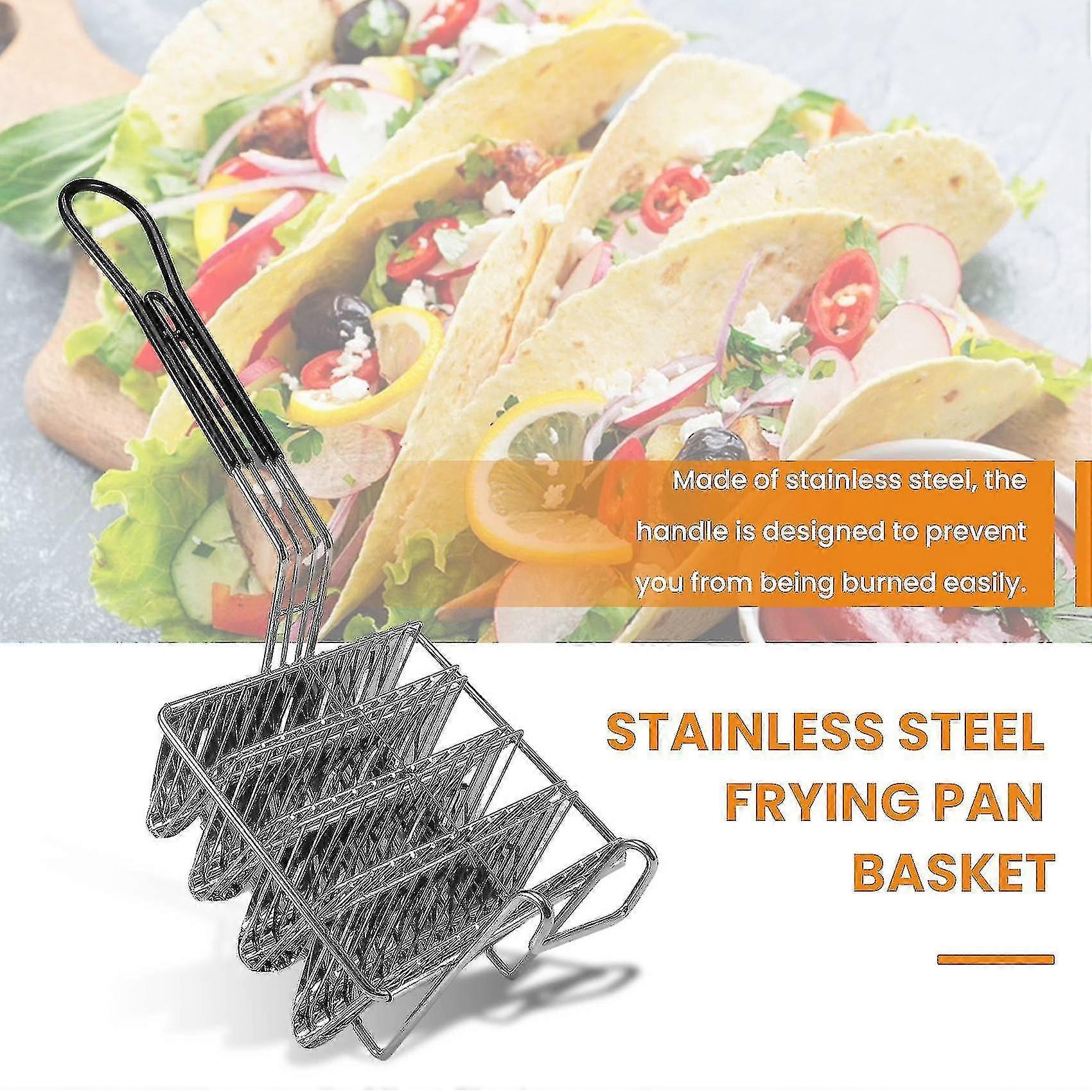 Taco Fryer Basket, Taco Shell Fryer, Holds 4 Shells Deep Fryer Taco ...
