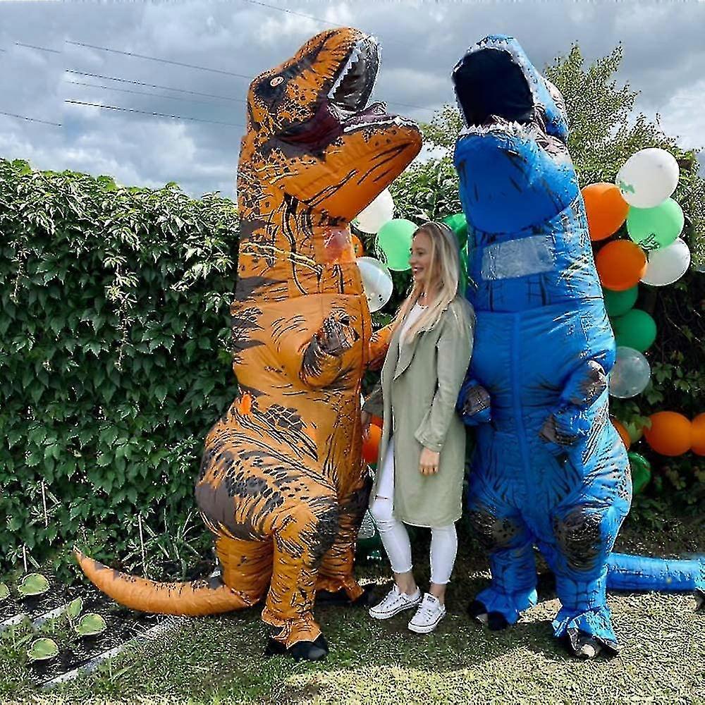 Inflatable T-rex Costume Adult Dinosaur Costumes Jumpsuit Air Blow Up ...