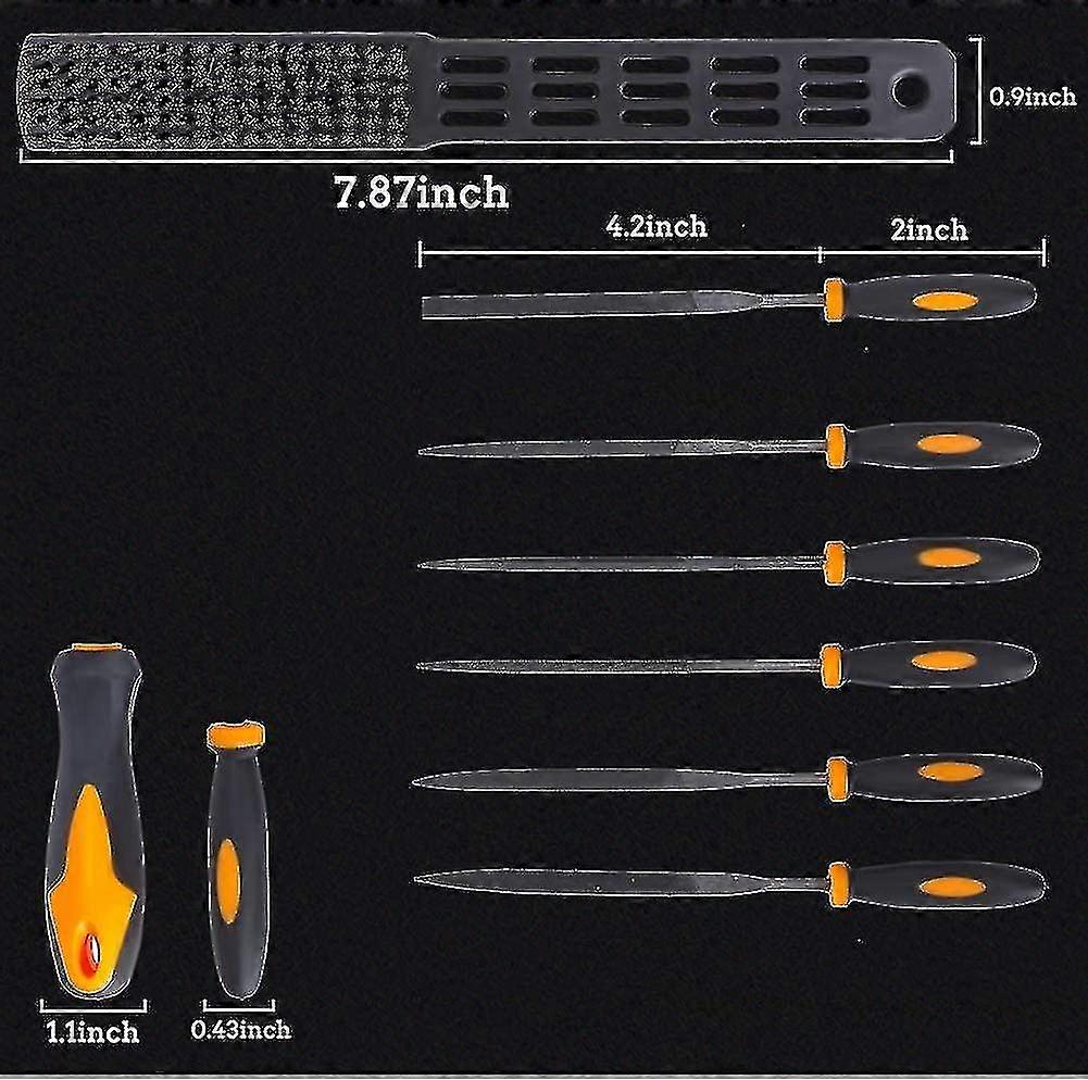 17pcs File Tool Set With Carry Case,premium Grade T12 Drop Forged Alloy Steel, Precision Flat ...