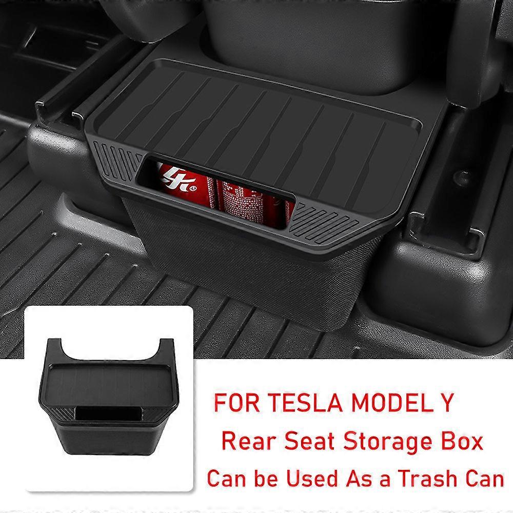 For Tesla Model Y Rear Central Control Storage Box TPE Style Car ...