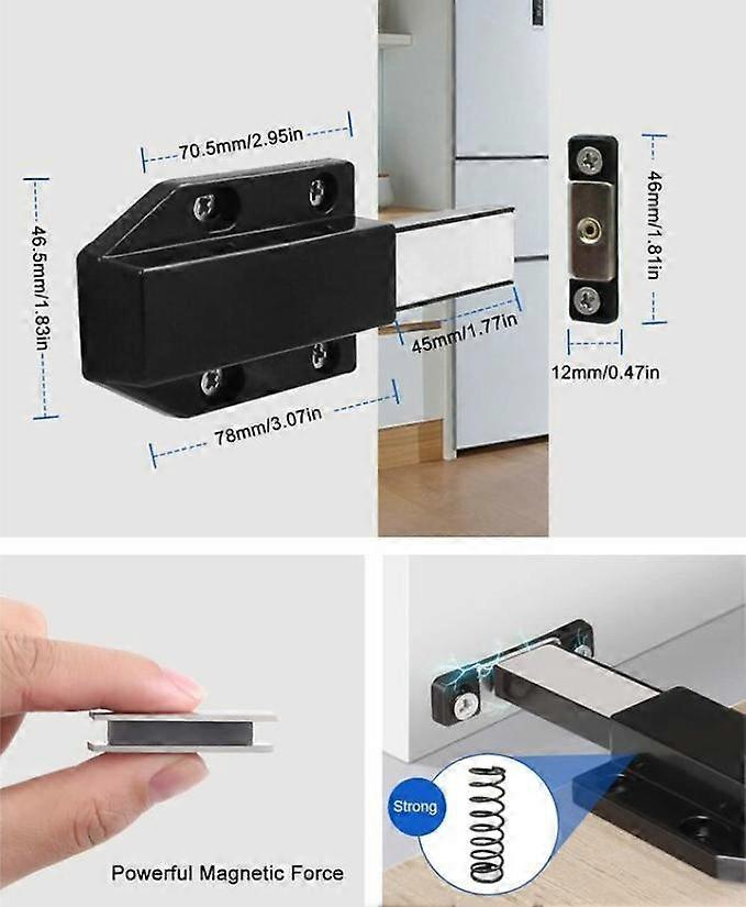 White Cabinet Door Rebounder, Push Type Handleless Invisible Switch ...