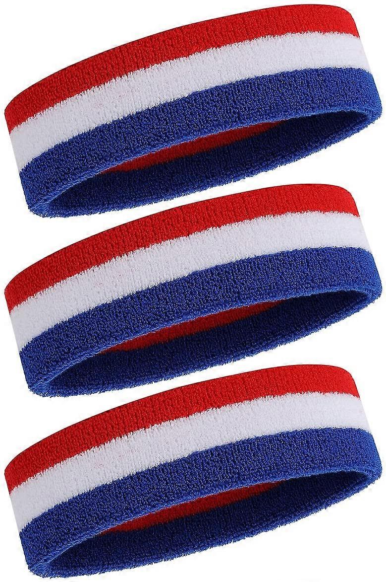 Men's Women's Sweatband Headbands - 3 Pack Sports Headbands Moisture ...