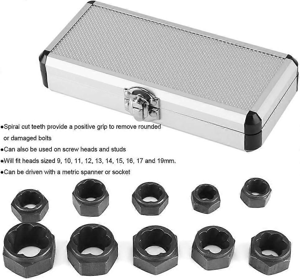 Nut remover - 10 pieces Damaged bolt Nut remover Extractor extraction ...