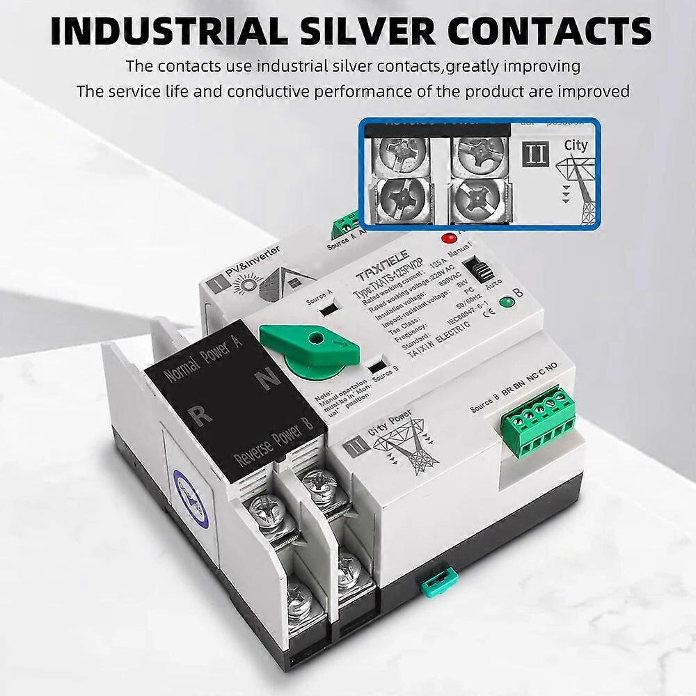 2P 3P 4P Din Rail ATS PV Inverter Dual Power Automatic Transfer ...
