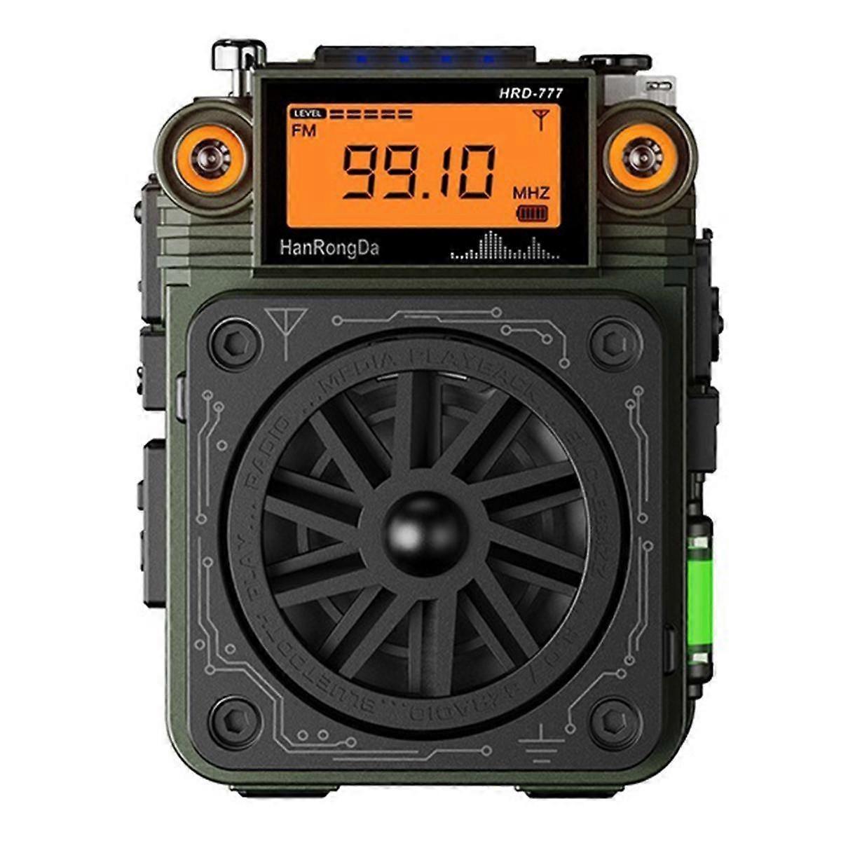 -777 FM MW SW VHF Full-Band Bluetooth Radio Fingertip Gyroscope Mini ...
