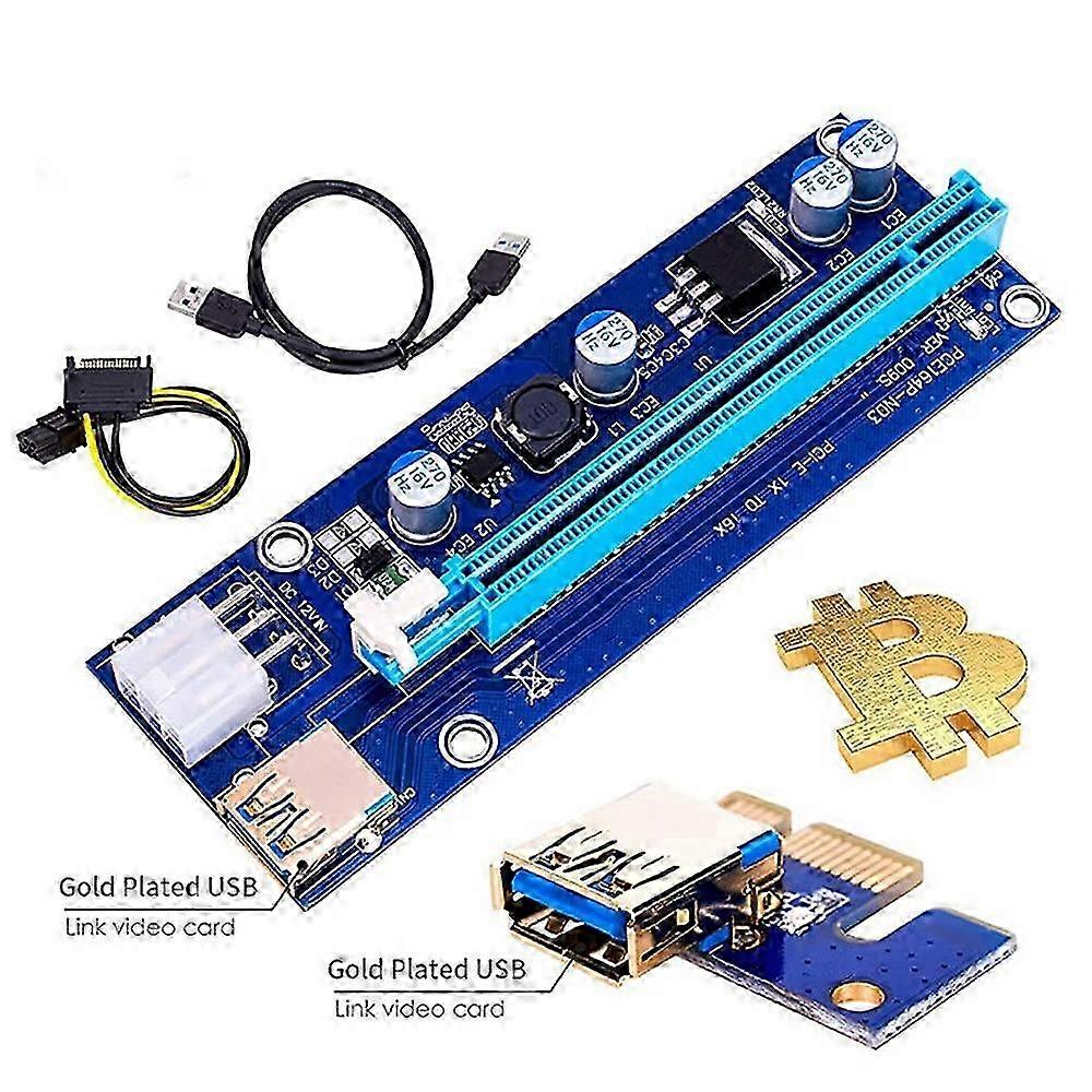 006c Pcie 1x A 16x Express Riser Card Graphics Pci-e Riser Extender ...