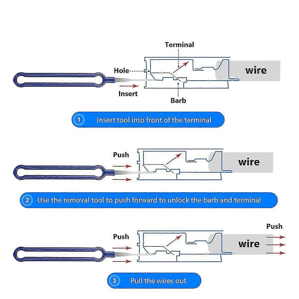 36PC Terminal Removal Tool Kit Pin Extractor Tool, Terminal Ejector Kit ...