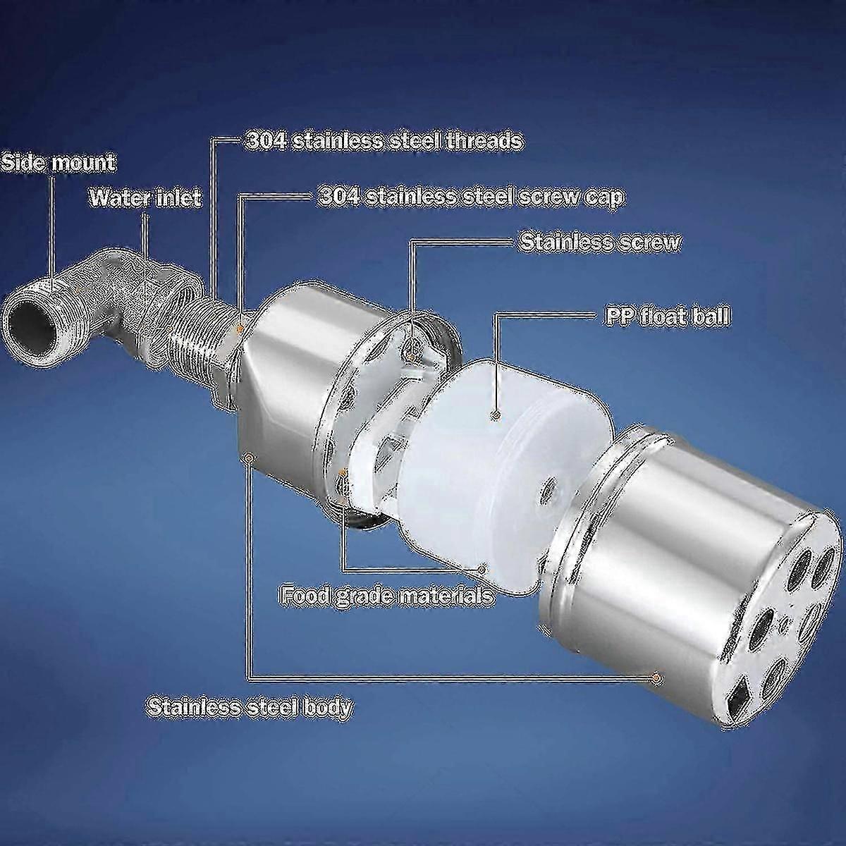 1/2 Inch Stainless Steel Automatic Water Level Control Float Ball Valve ...