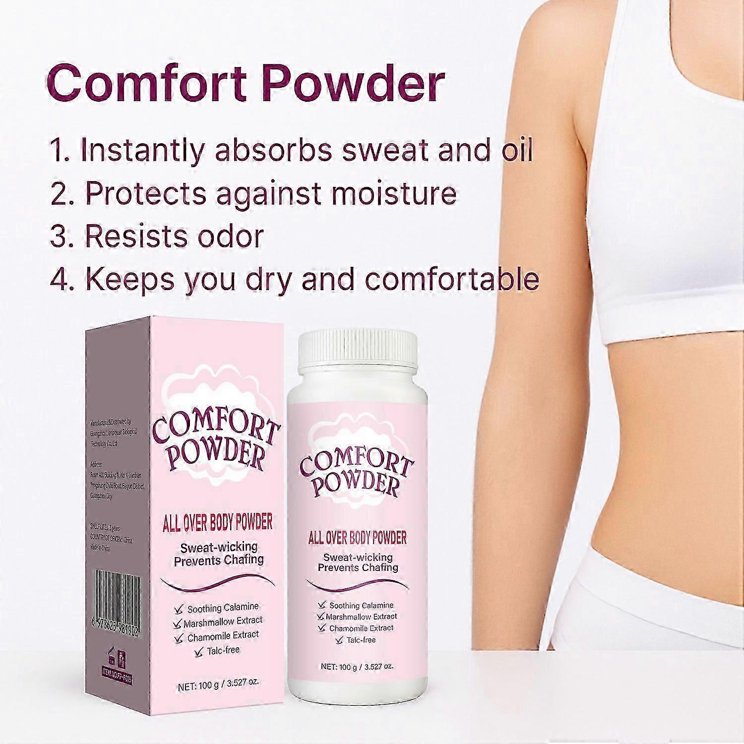 Comfort Powder - Talc Free Anti Chafe Body & Foot Dusting Powder ...