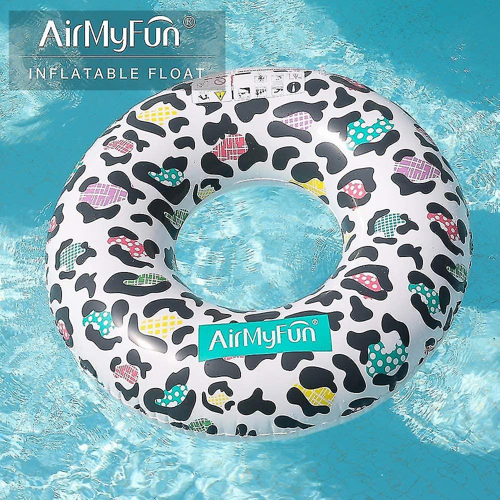 Gonflable Leopard Print Giant Pool Float, Swim Ring Pool Float Radeaux gonflables, Radeaux d’eau ...