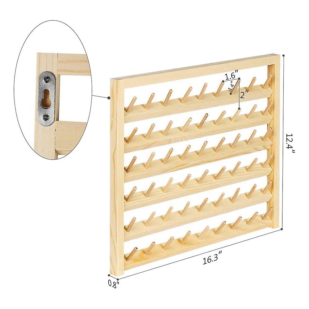 54 Spool Sewing Thread Stand, Wall Mount Sewing Thread Stand with ...