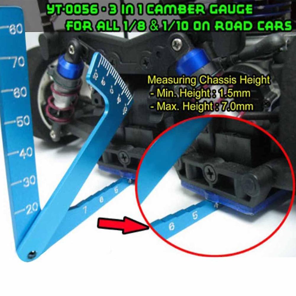 3 In 1 Parts Simple Chassis Set Up Tool Dip Angle Camber Ride Wheel ...