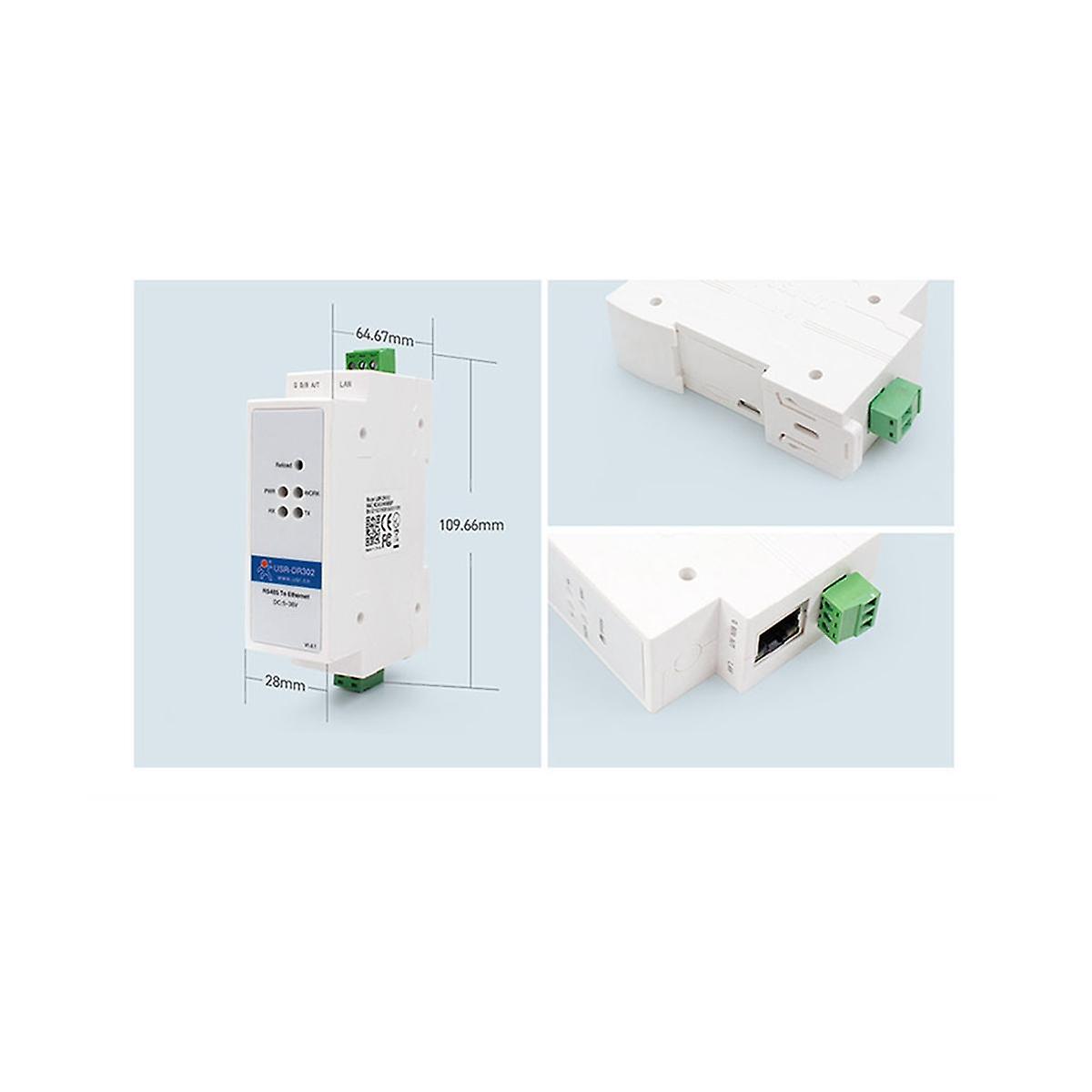-dr302 Din Rail Serial Rs485 To Ethernet Tcp Ip Server Module Ethernet ...