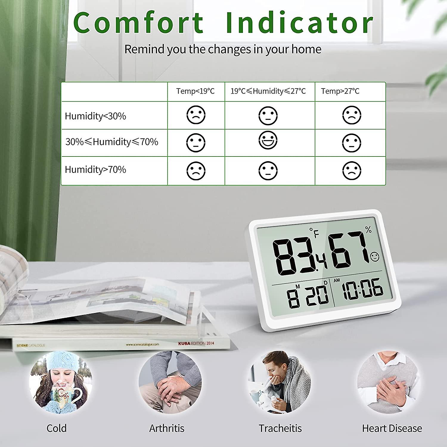 Digital Thermometer Hygrometer,room Calibrated Humidity Meter ...