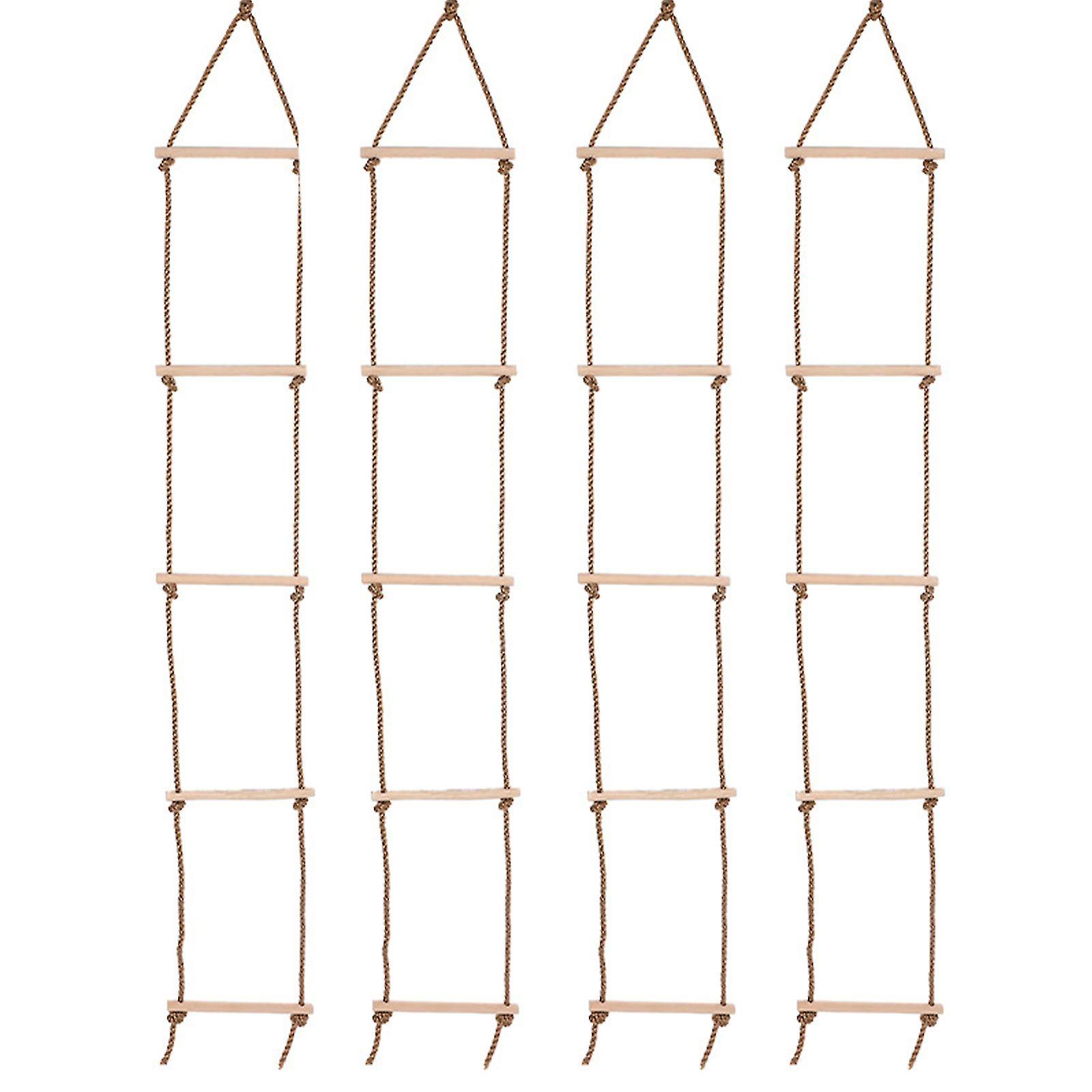 Rope Ladder Kids Climbing Obstacle Wooden Swing Rope Ladder Children ...
