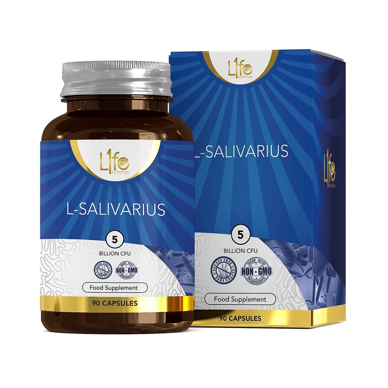 L1fe Nutrition Lactobacillus Salivarius (5 Billion CFU) 1 Bottle (90 ...