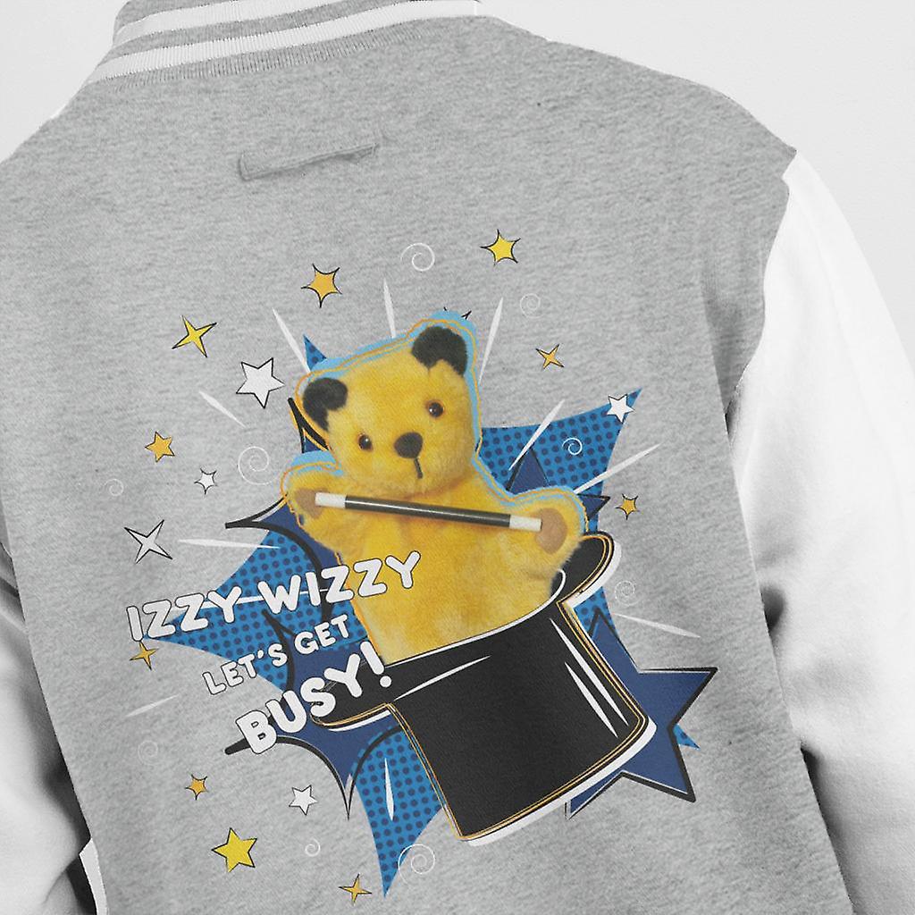 Sooty Top Hat Izzy Wizzy Let's Get Busy Men's Varsity Jacket | Fruugo UK