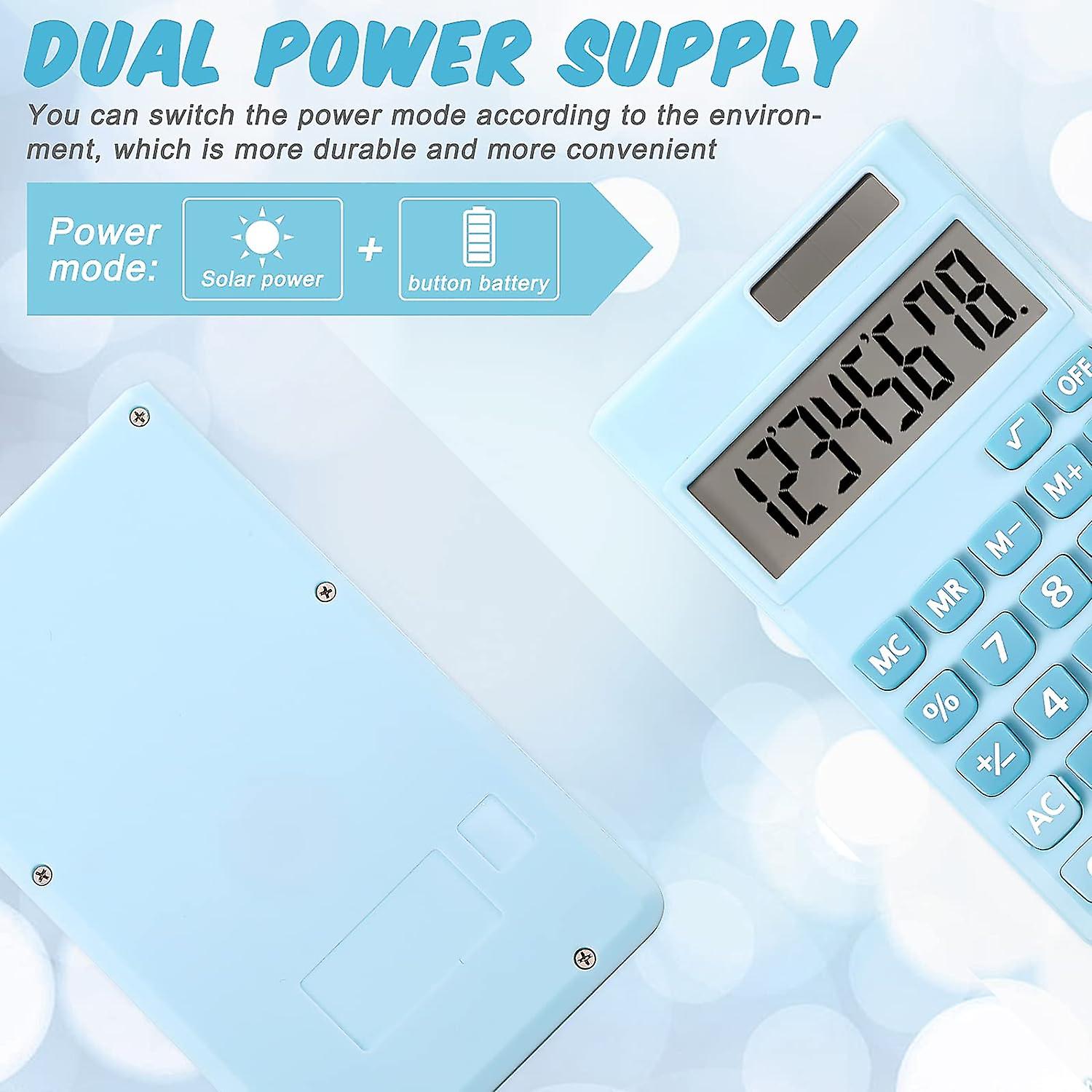 Small pocket basic calculator, mini desktop calculator, 8-digit LCD display, standard function ...