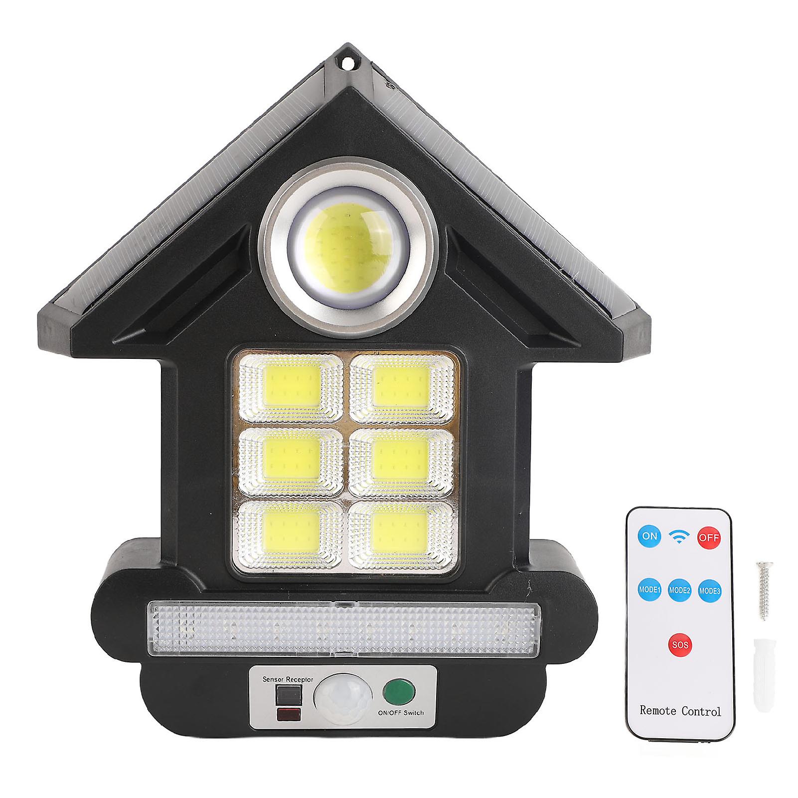 Solar Street Light House Shape ABS LED Motion Sensing Solar Wall Lamp with Remote Control for ...