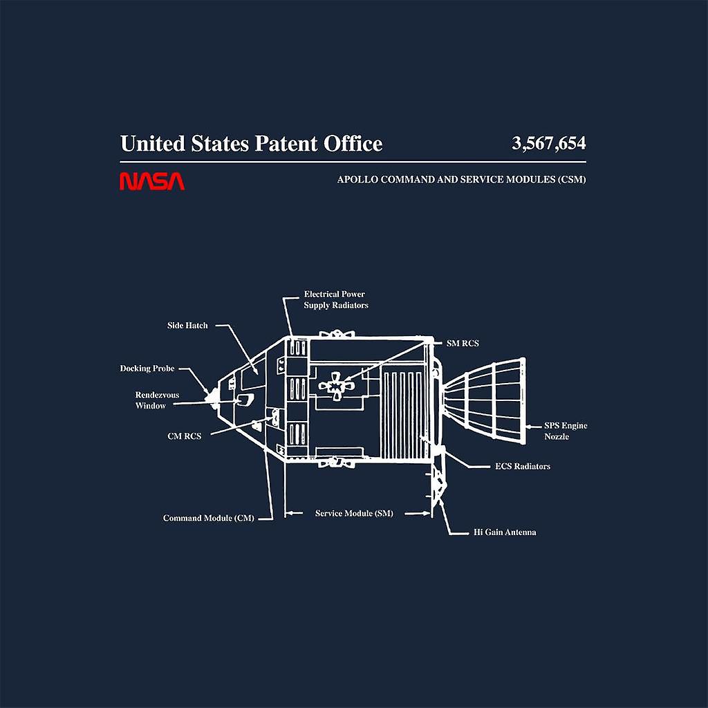 Nasa Apollo Command Service Modules Blueprint Cushion Fruugo Uk